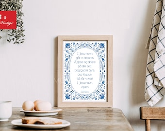 Norwegian Blessing (table Prayer), Limited Edition Nordic Print ...
