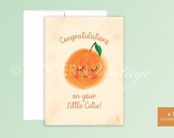 Congratulations on Your Little Cutie Greeting Card Clementine - Etsy