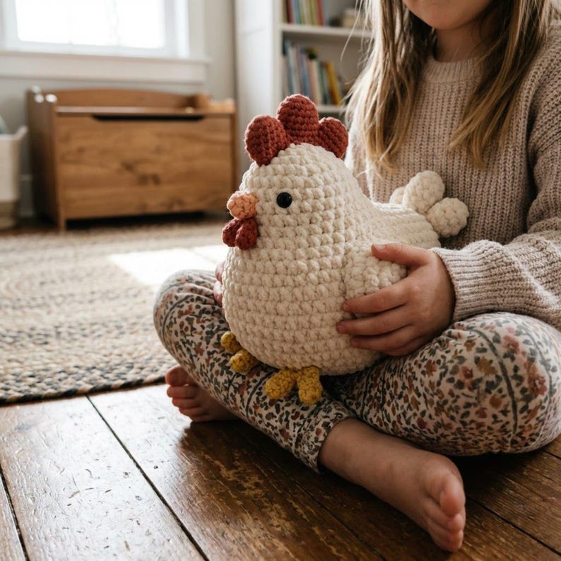 Chubby Chicken Amigurumi Crochet Pattern PDF Cute Farm Plush - Etsy