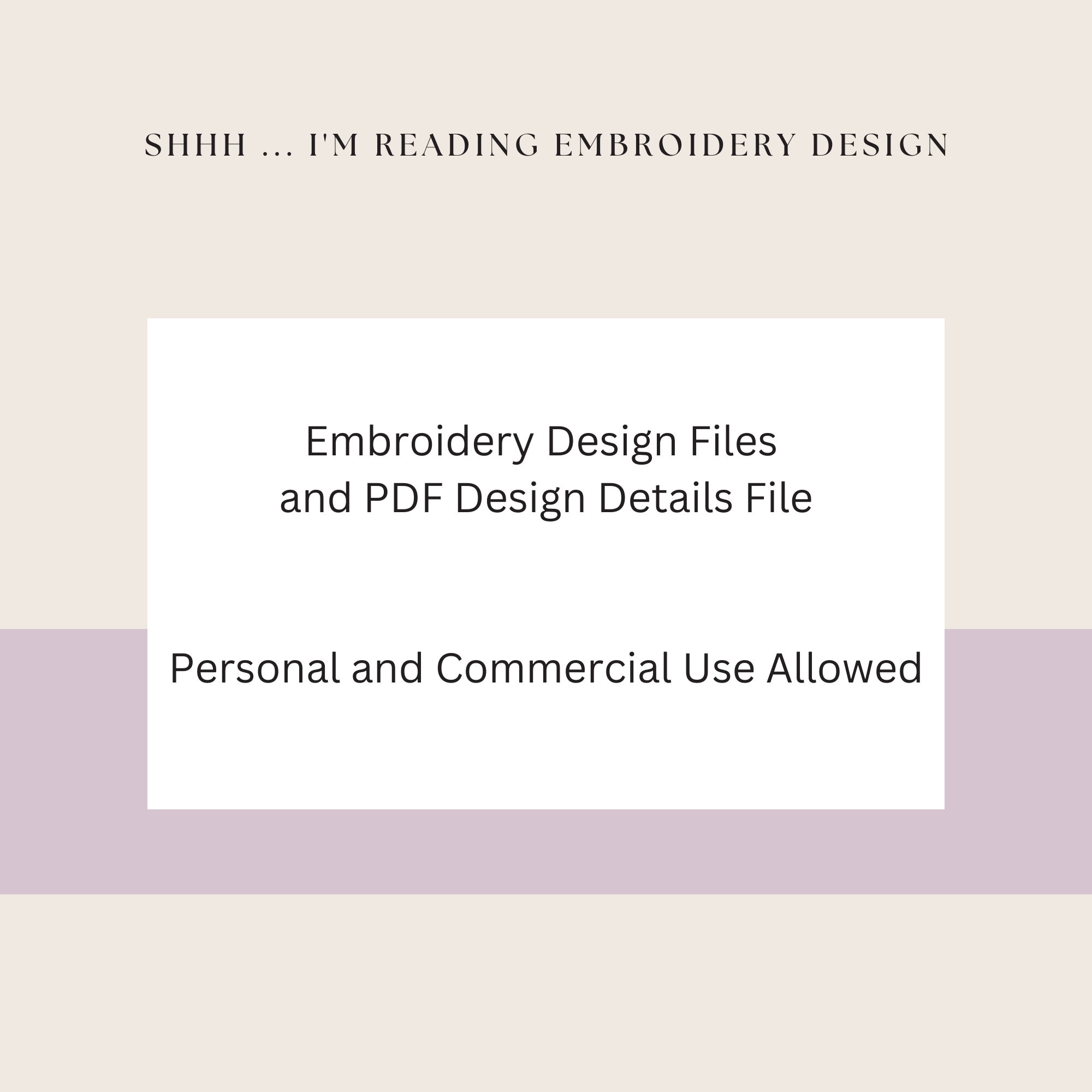 Shhh ... I'm Reading Embroidery Design, Reading Pocket Pillow ...