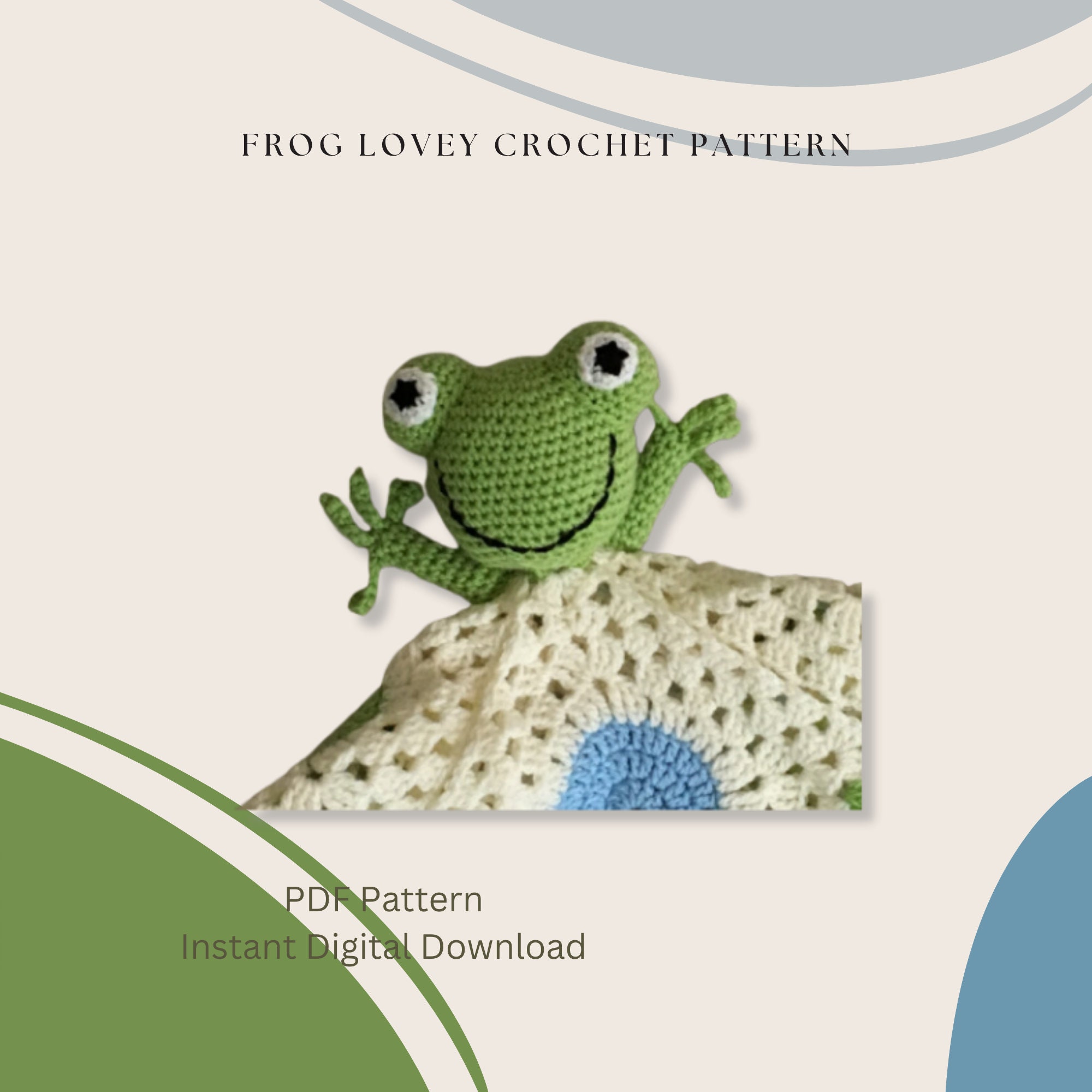 Frog Lovey Crochet Pattern DIGITAL DOWNLOAD PDF Pattern - Etsy