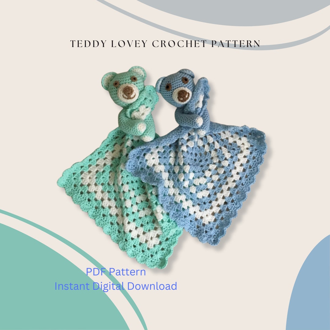 Large Teddy Lovey Crochet Pattern, Cute Teddy Bear, DIGITAL DOWNLOAD ...