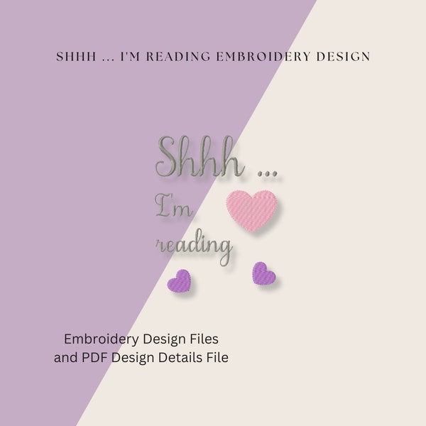 Reading Embroidery Design - Etsy