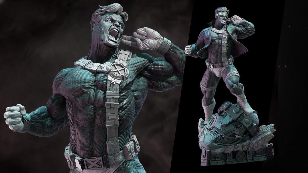 Cyclops Sculpture Statue | the Hero of X-men STL Statue | 3D Print ...