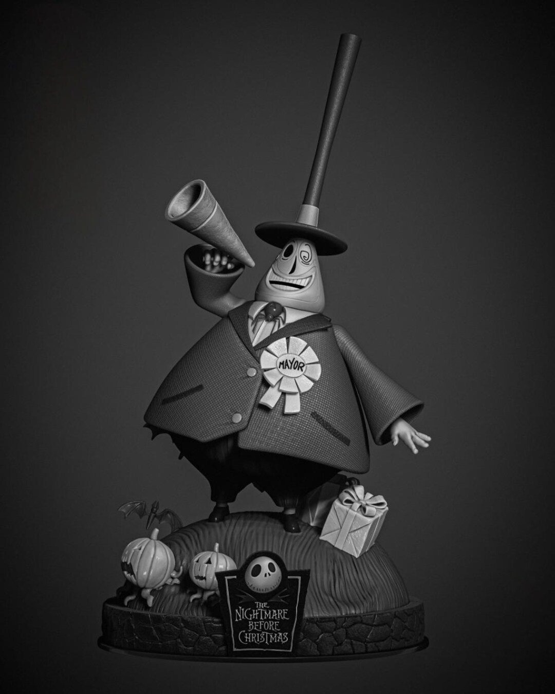 Nightmare Before Christmas - Mayor Sculpture STL | Monster Mayor Statue ...
