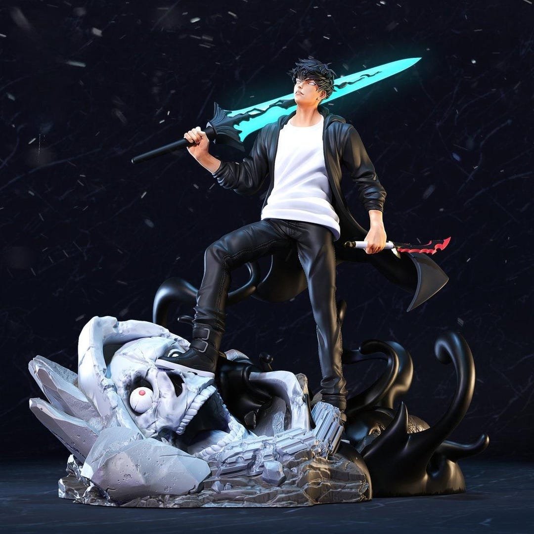 Solo Leveling – Sung Jin-Woo / Statua STL Shadow Sovereign / Modello di ...