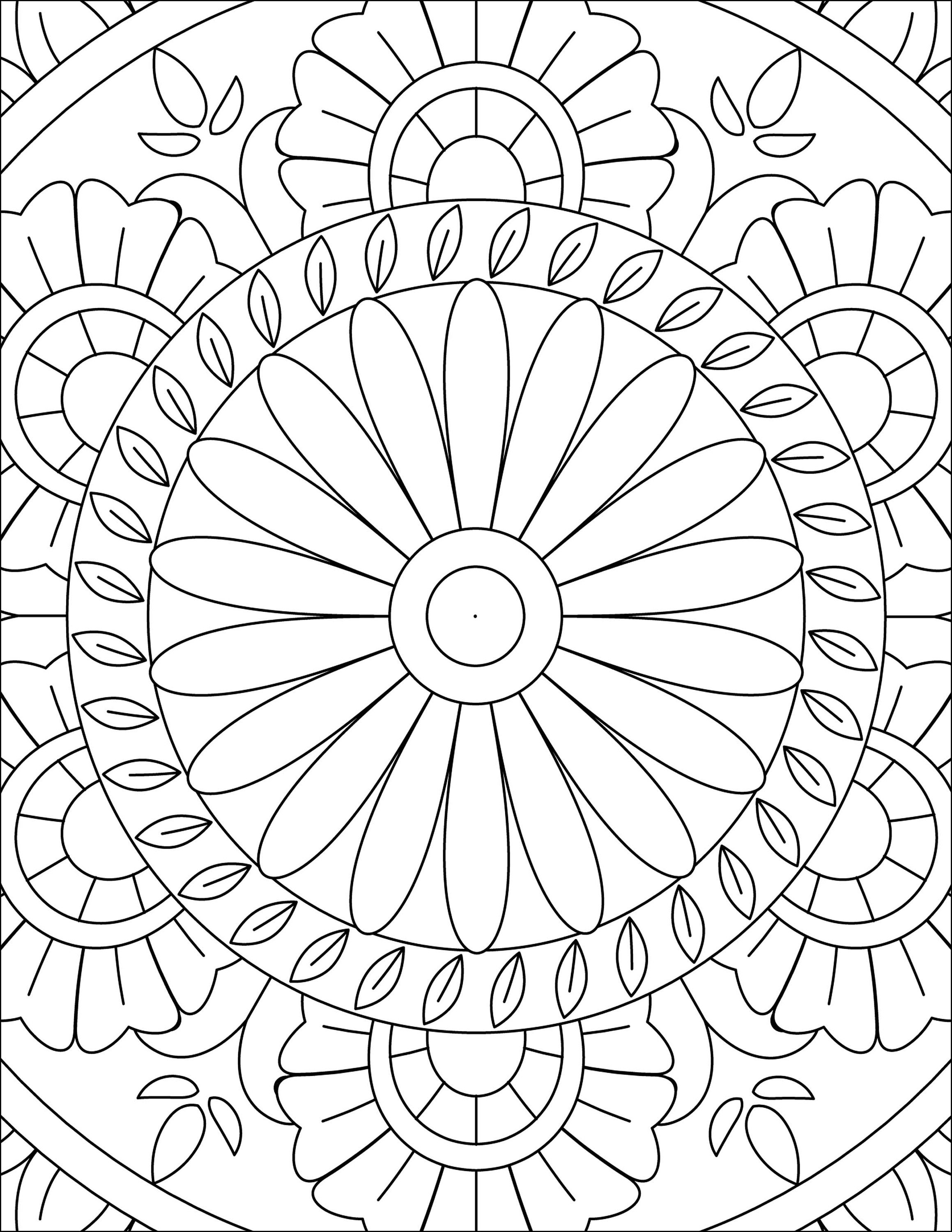 25 Mandala Coloring Pages for Adults or Children Printables - Etsy