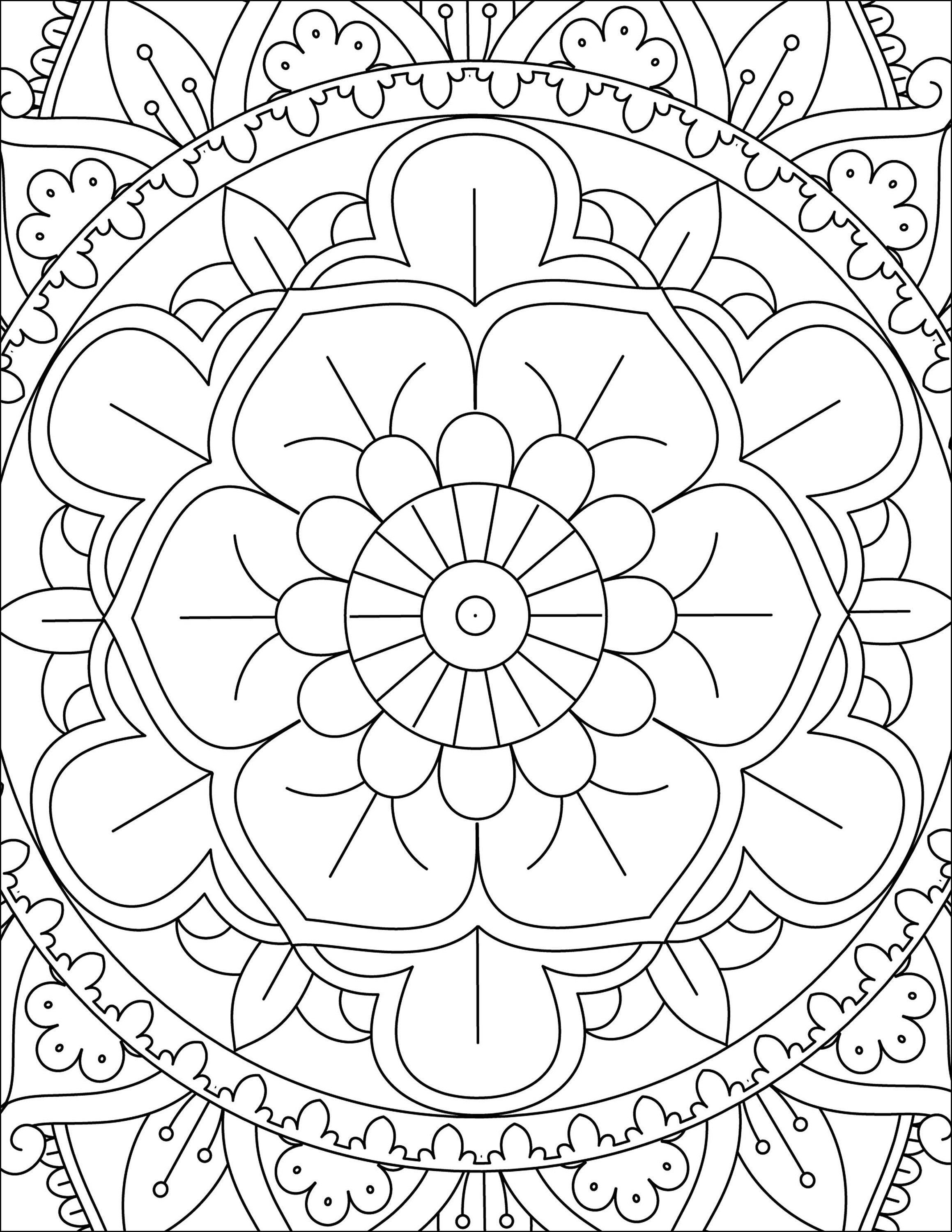 25 Mandala Coloring Pages for Adults or Children Printables - Etsy