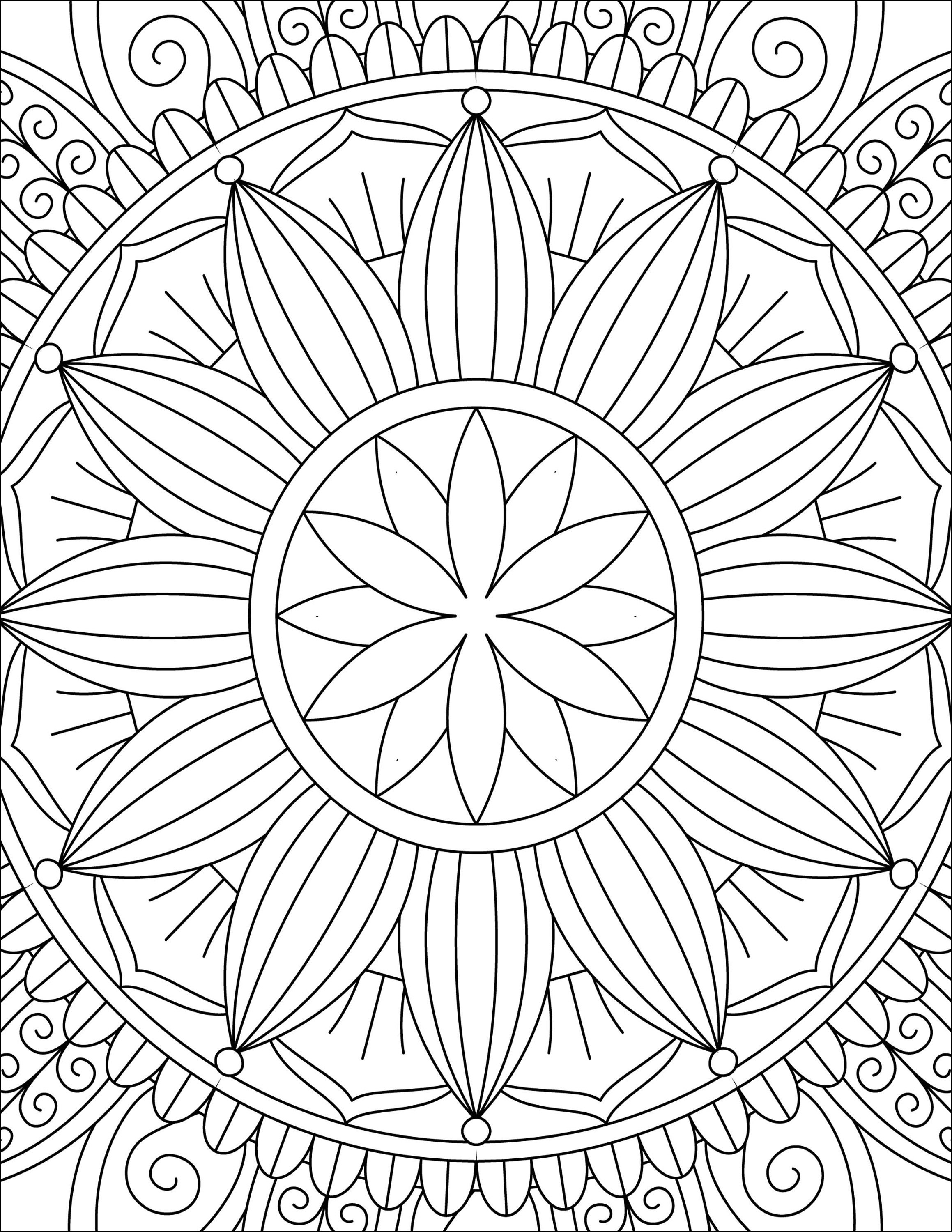 25 Mandala Coloring Pages for Adults or Children Printables - Etsy