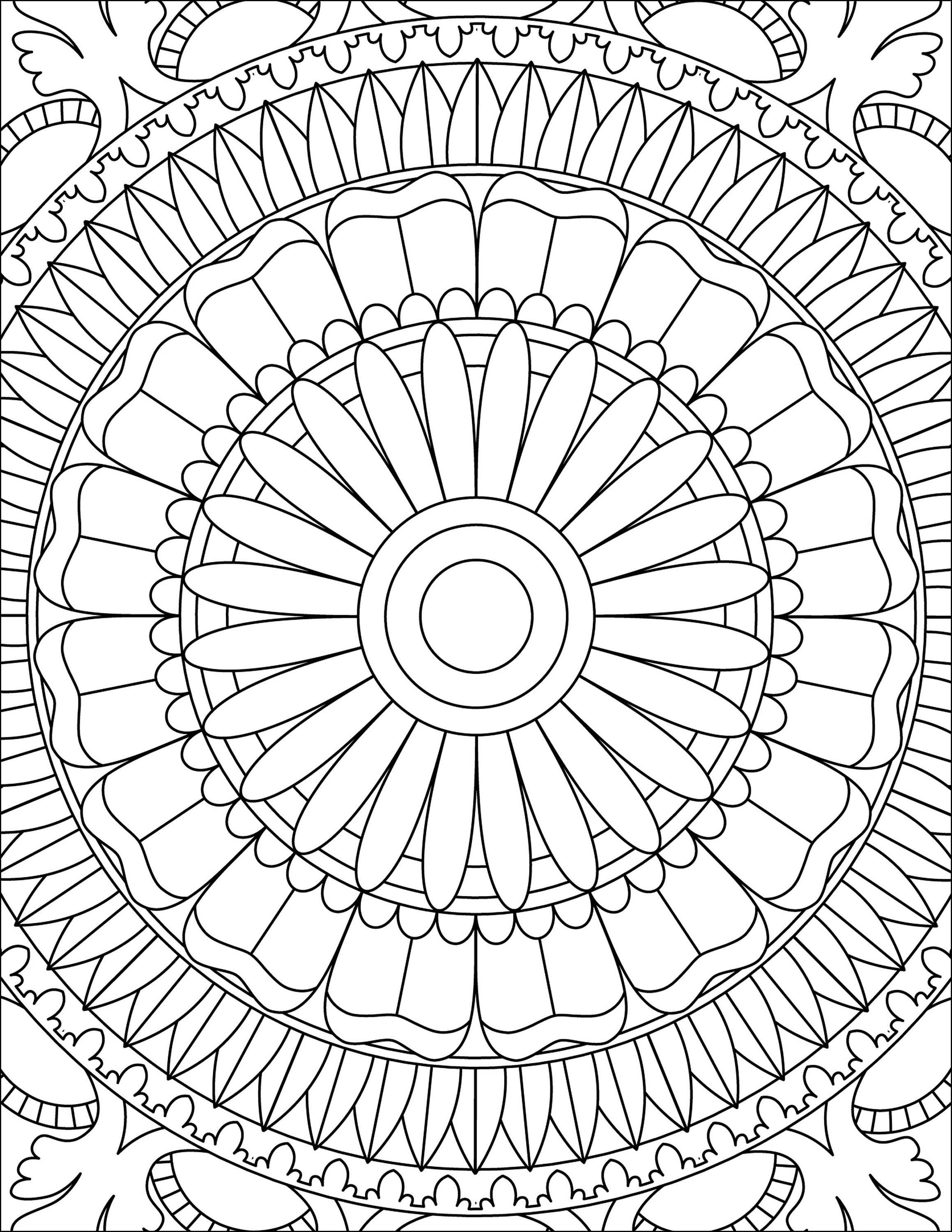 25 Mandala Coloring Pages for Adults or Children Printables - Etsy