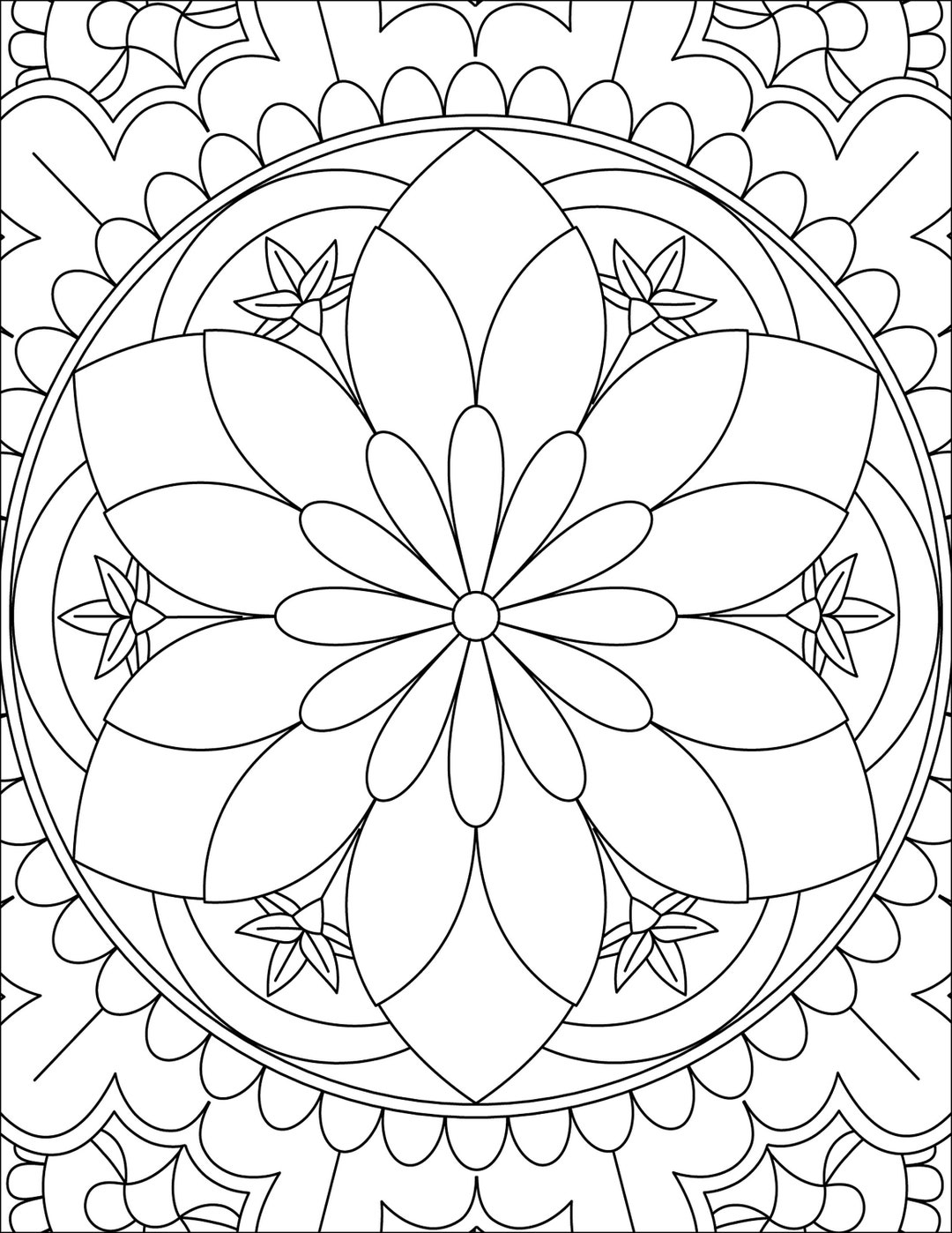 25 Mandala Coloring Pages for Adults or Children Printables - Etsy