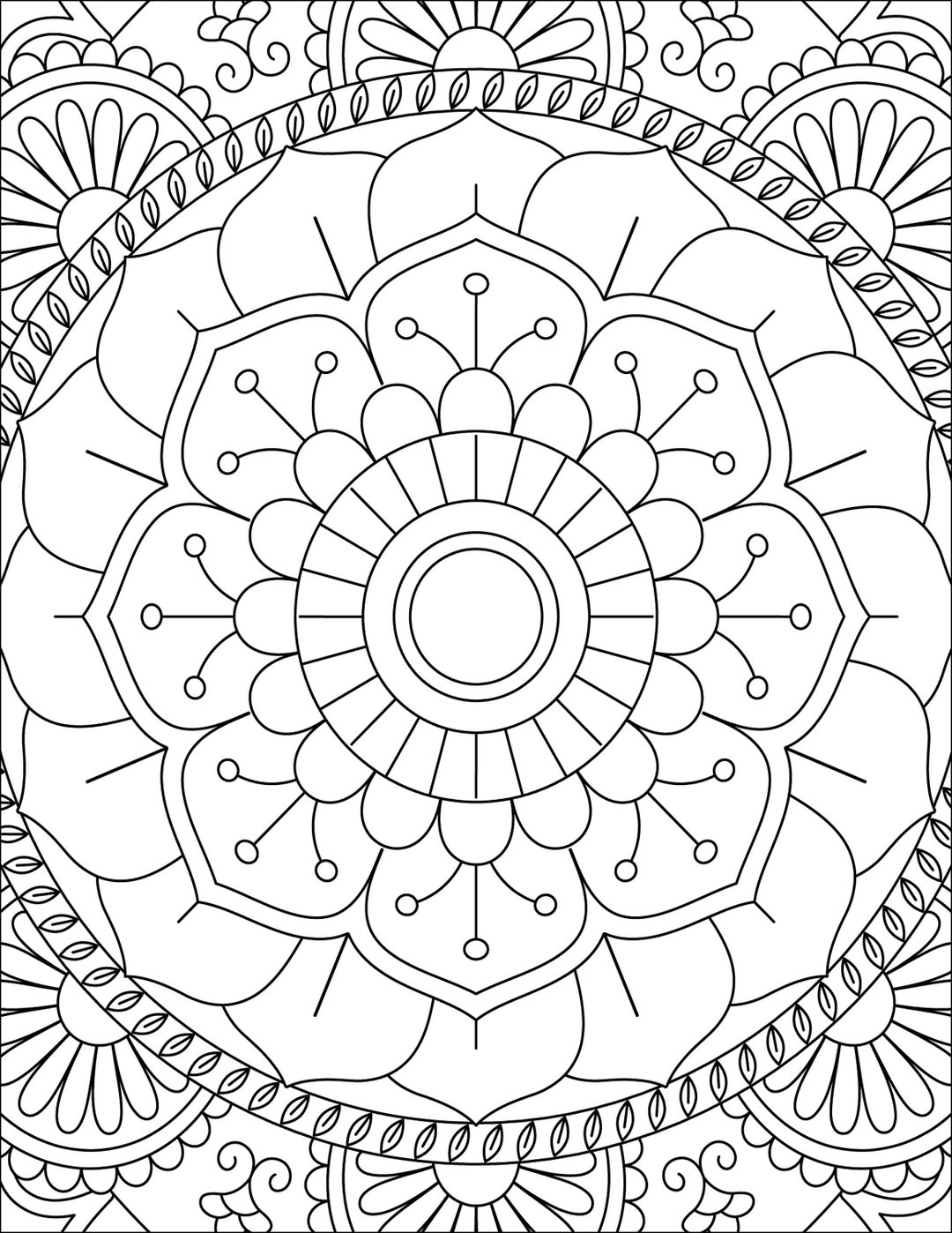 25 Mandala Coloring Pages for Adults or Children Printables - Etsy