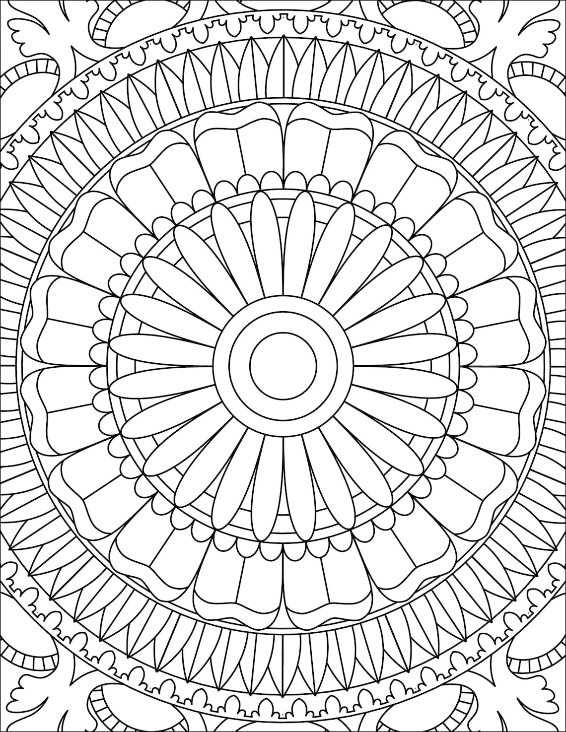 25 Mandala Coloring Pages for Adults or Children Printables - Etsy