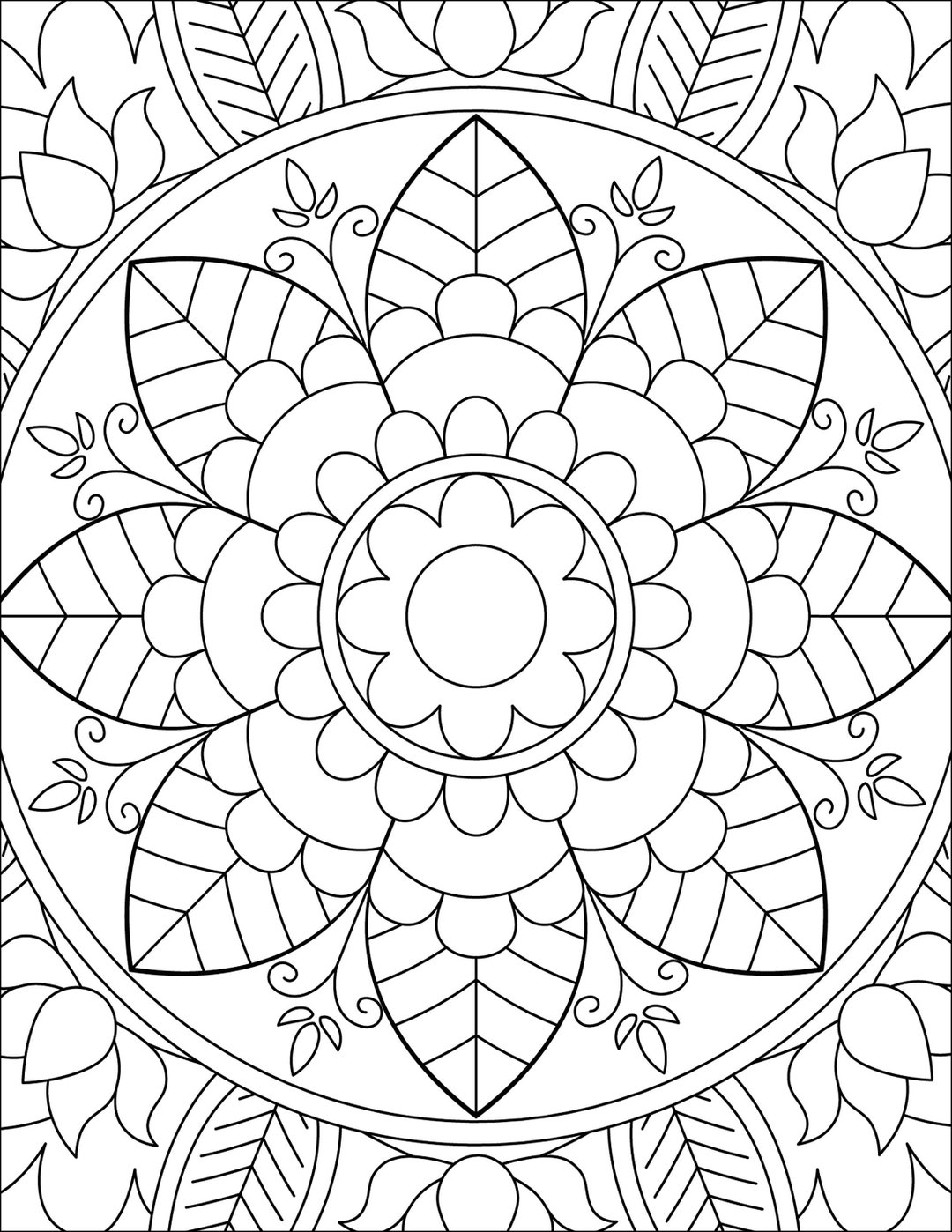 25 Mandala Coloring Pages for Adults or Children Printables - Etsy
