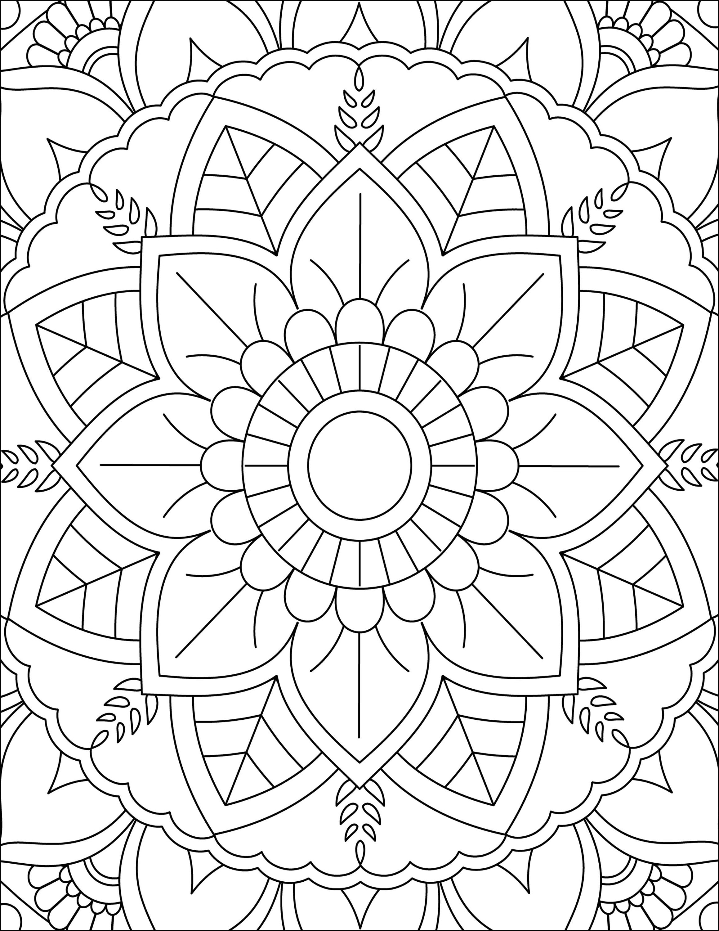 25 Mandala Coloring Pages for Adults or Children Printables - Etsy