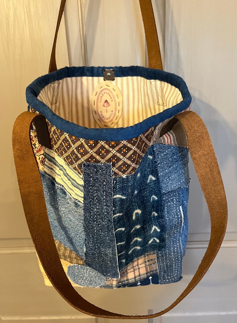 Japanese Boro/sashiko Inspired, Hand Made/ Hand Stitched, Denim/cotton ...