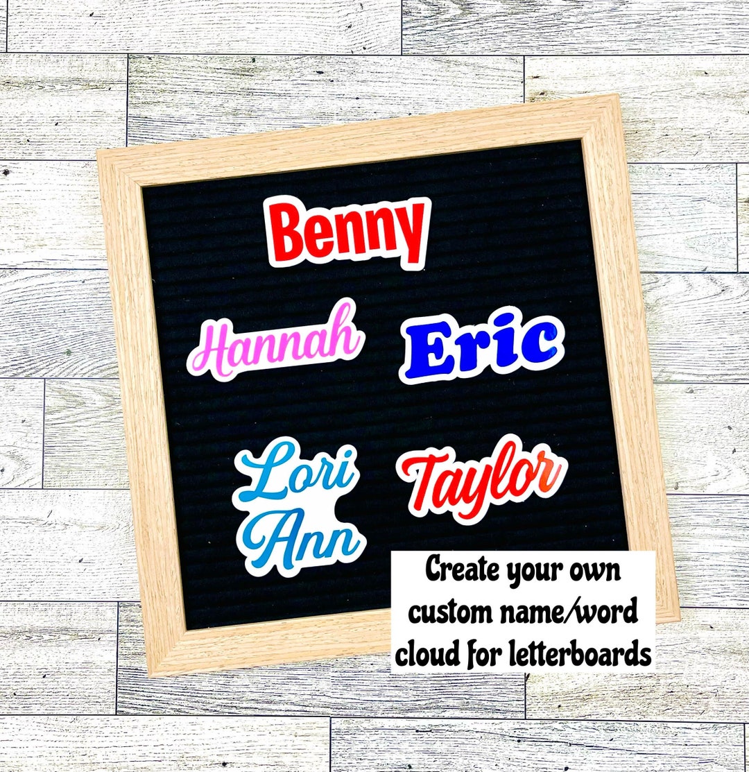 Custom Letter Board Names, Felt Board Custom Word Icons, Letter Board ...