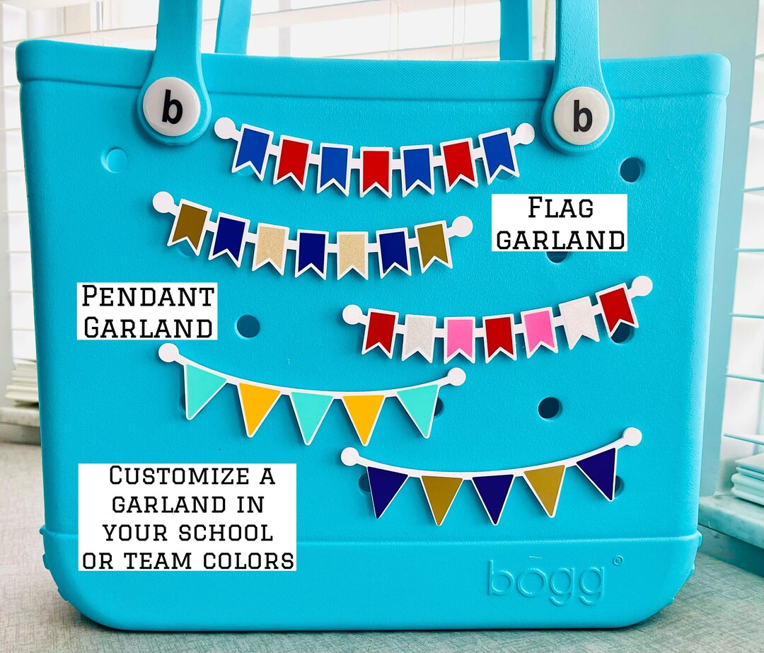 Customized Garland Bogg Bit, Personalized Pendant Garland for Bogg Bags ...