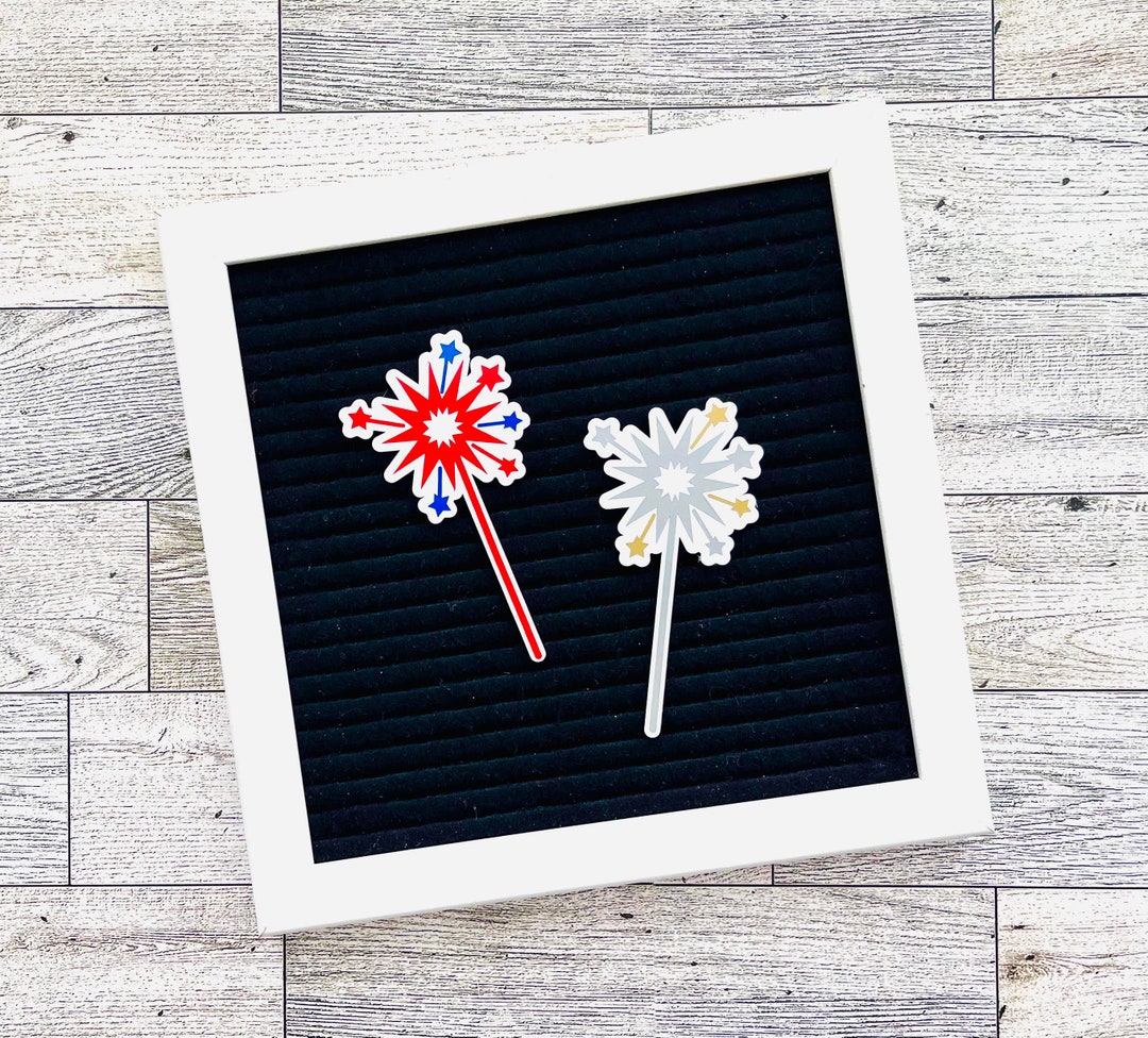 Letter Board Sparklers, Independence Day Felt Board Decor, Happy 4th of ...