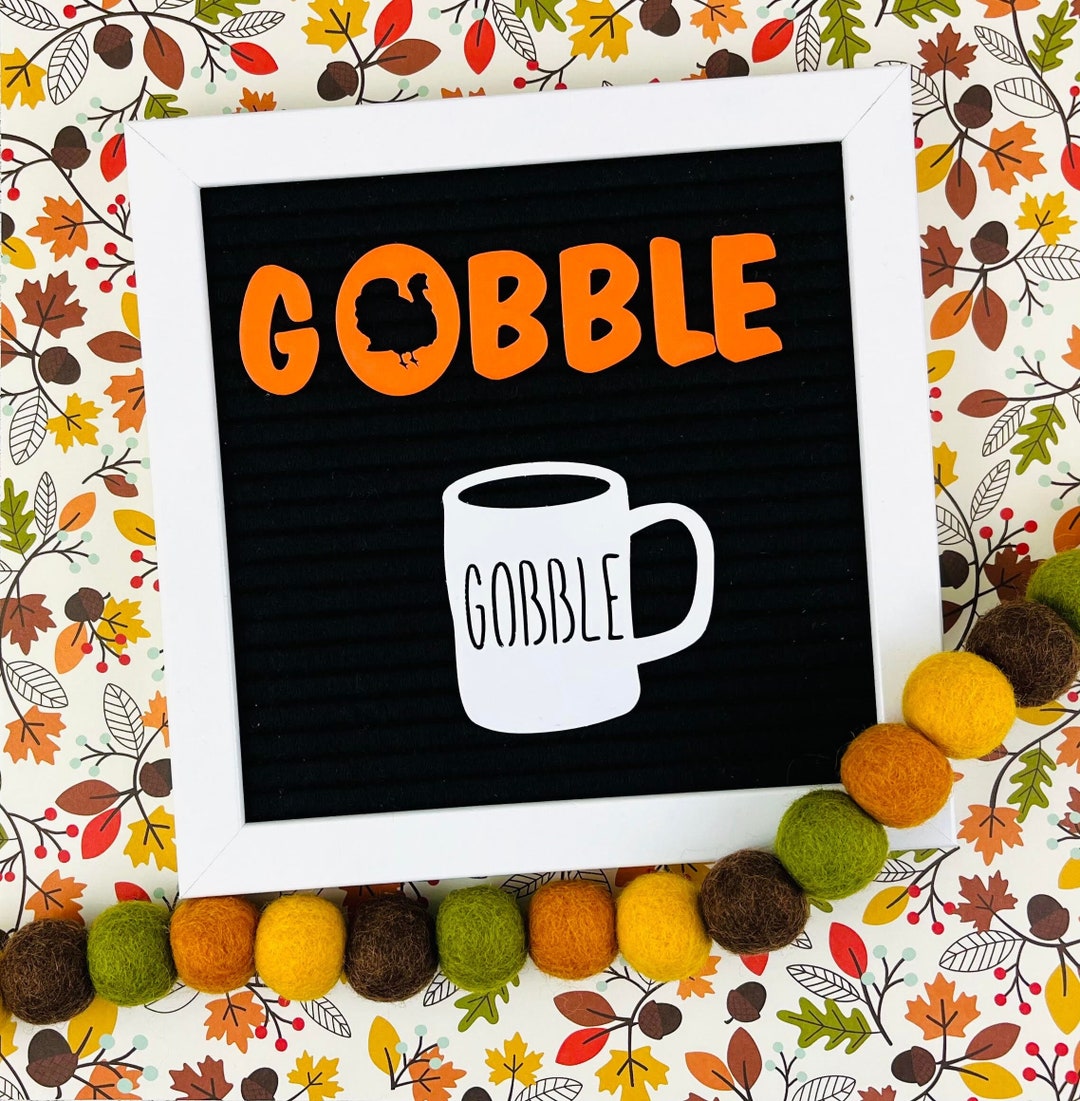 Gobble Mug for Letter Boards, Thanksgiving Gobble Letters, Turkey Day ...