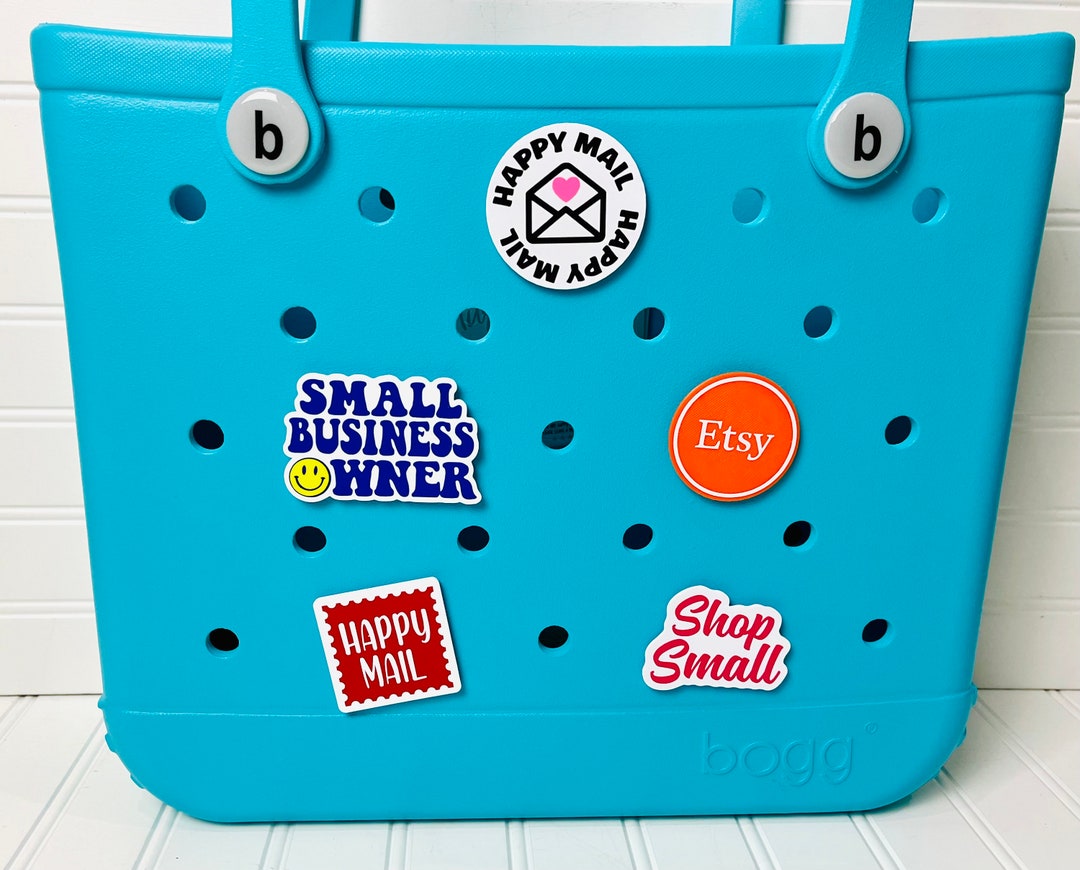 Bogg Bag Small Business Owner Charm, 3D Printed Etsy Button, Happy Mail ...
