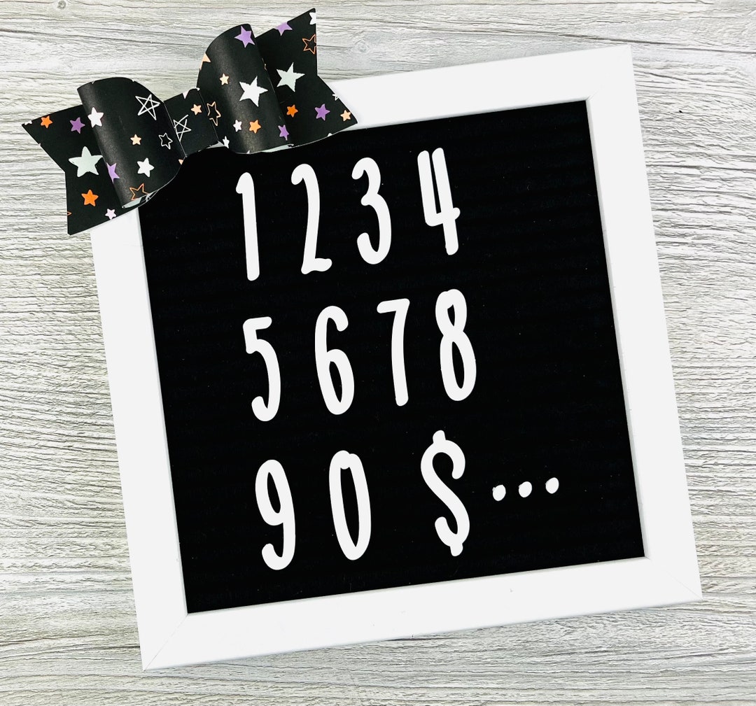 Custom Number Set for Letter Boards, Classroom Felt Board Numbers, 3D ...