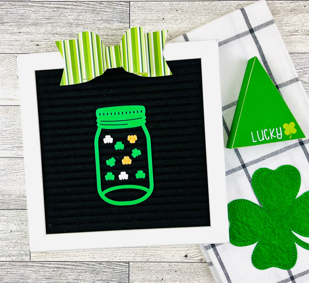 Mini Shamrocks Jar Filler for Letter Boards, Mason Jar and Shamrocks ...