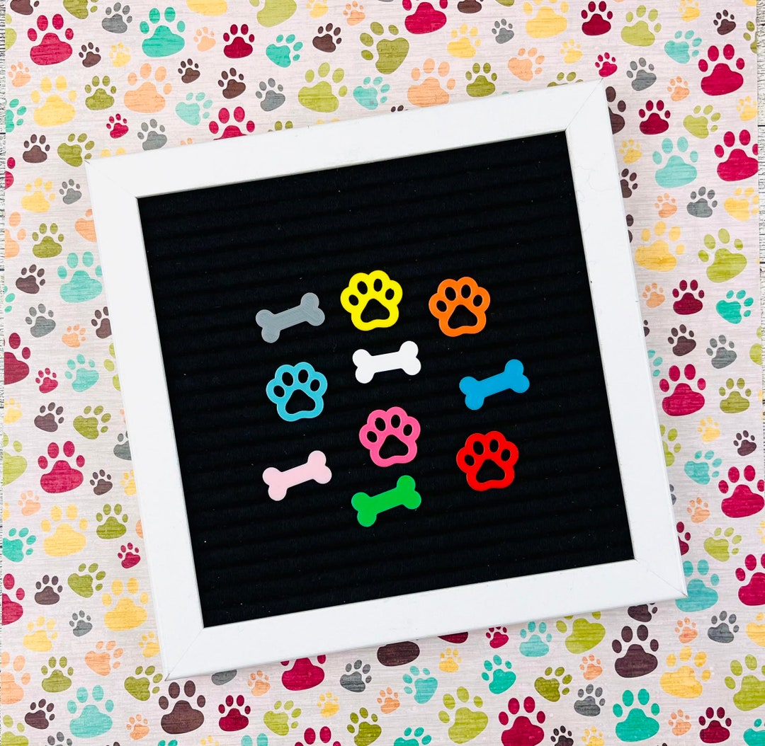 Letter Board Mini Dog Paws, Mini Dog Bones for Felt Boards, Dog Mom ...