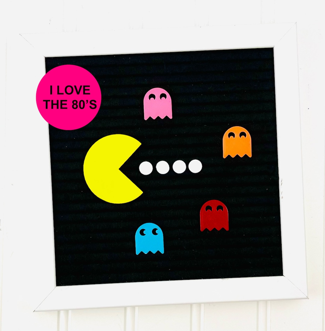 80's Retro Pac Man Decor, Letterboard 80's Accessories, 1980's Party ...