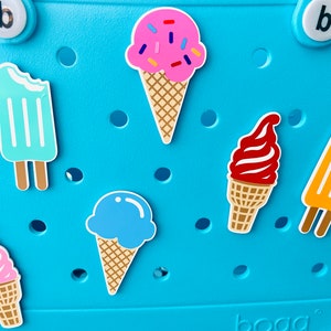Popsicle Bogg Bits, Ice Cream Cone Bogg Charms, Pool Bag Summer Tags ...