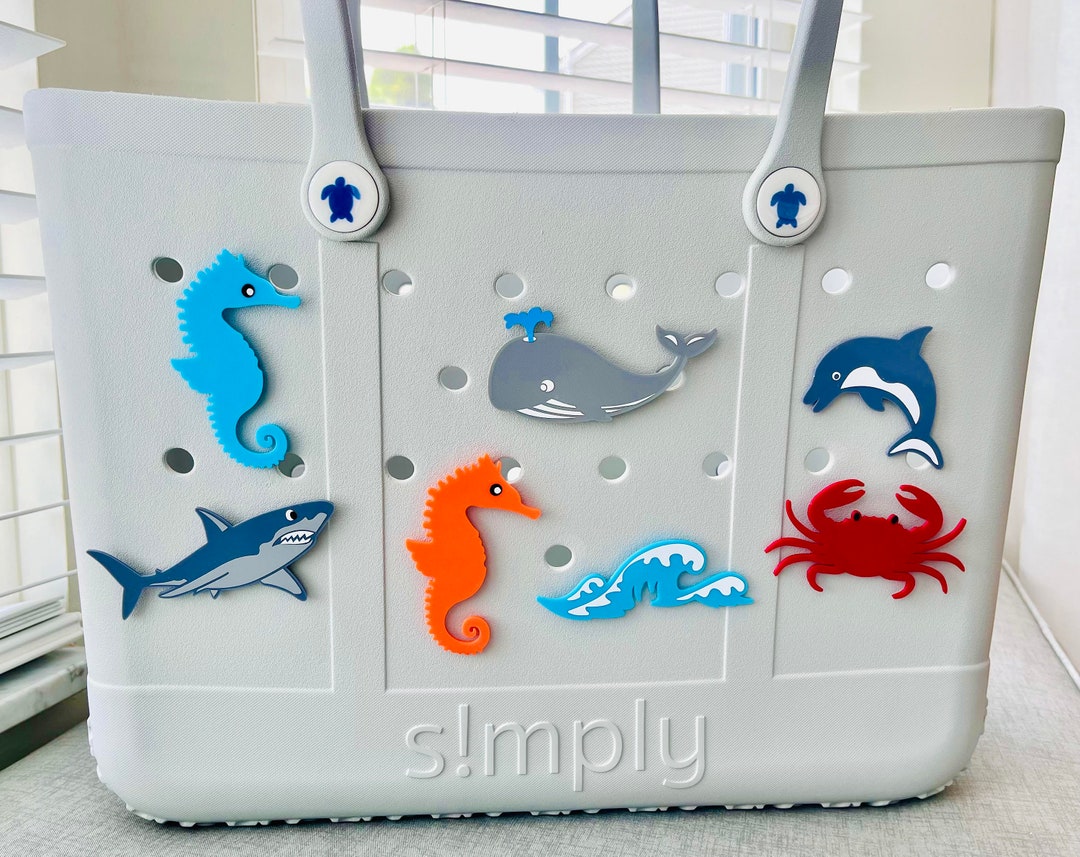 Bogg Bag Sea Creature, Ocean Life Accessories, Sea Horse, Dolphin, Crab ...