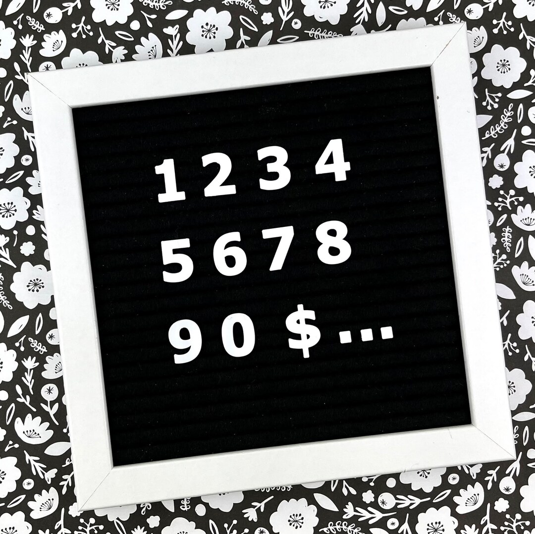 Number Set for Letter Boards, Basic Numbers, Felt Board Accents ...