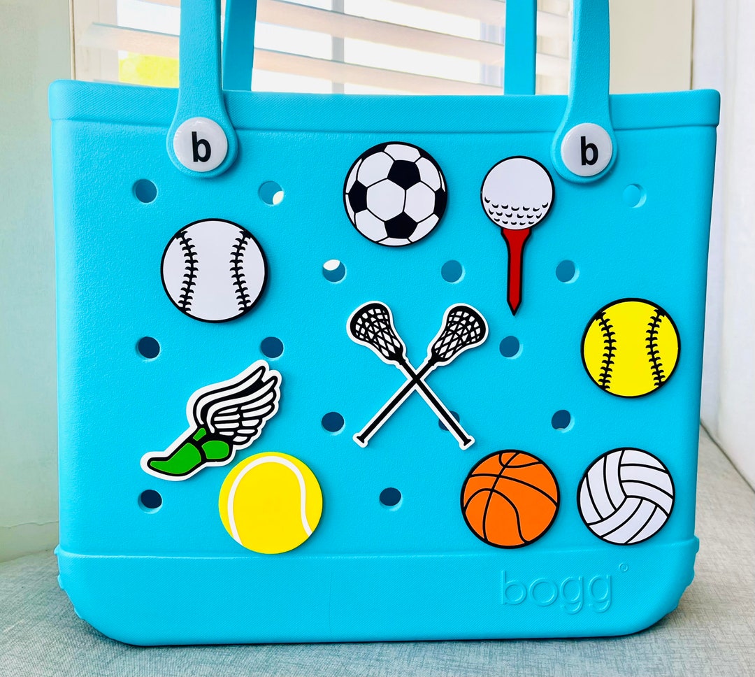 Sports Bogg Bag Bits, Tote Bag Athletic Charms, Basketball, Volleyball ...