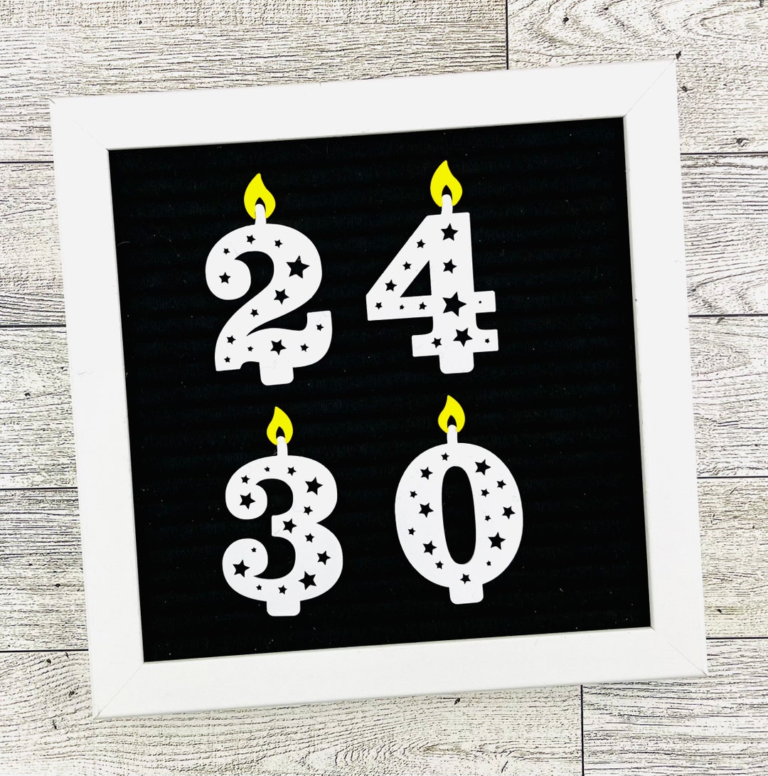 Birthday Candle for Letter Boards, Custom Number Candle, Felt Board ...