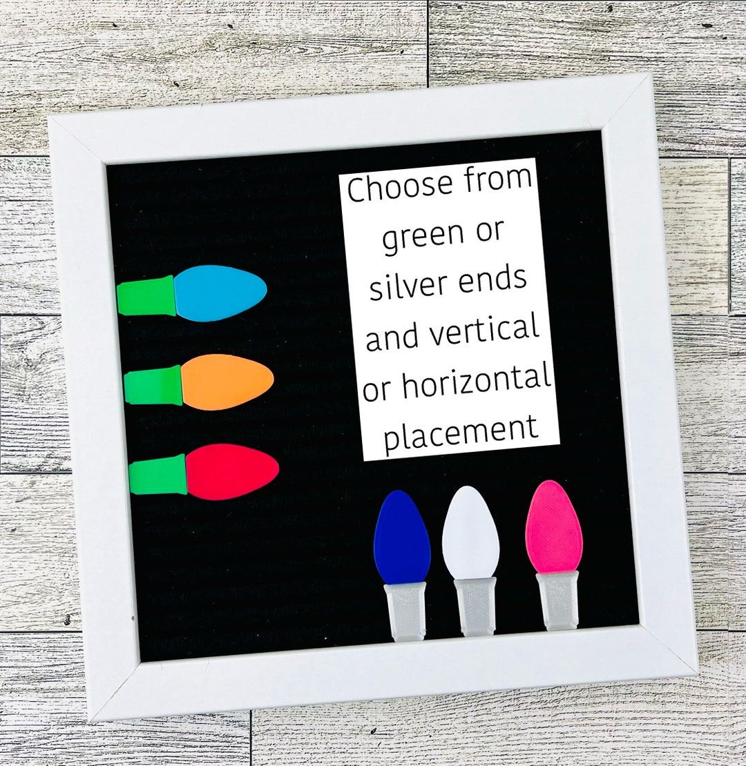 Christmas Bulbs for Letter Boards, Light up the Night Sign, Colorful ...