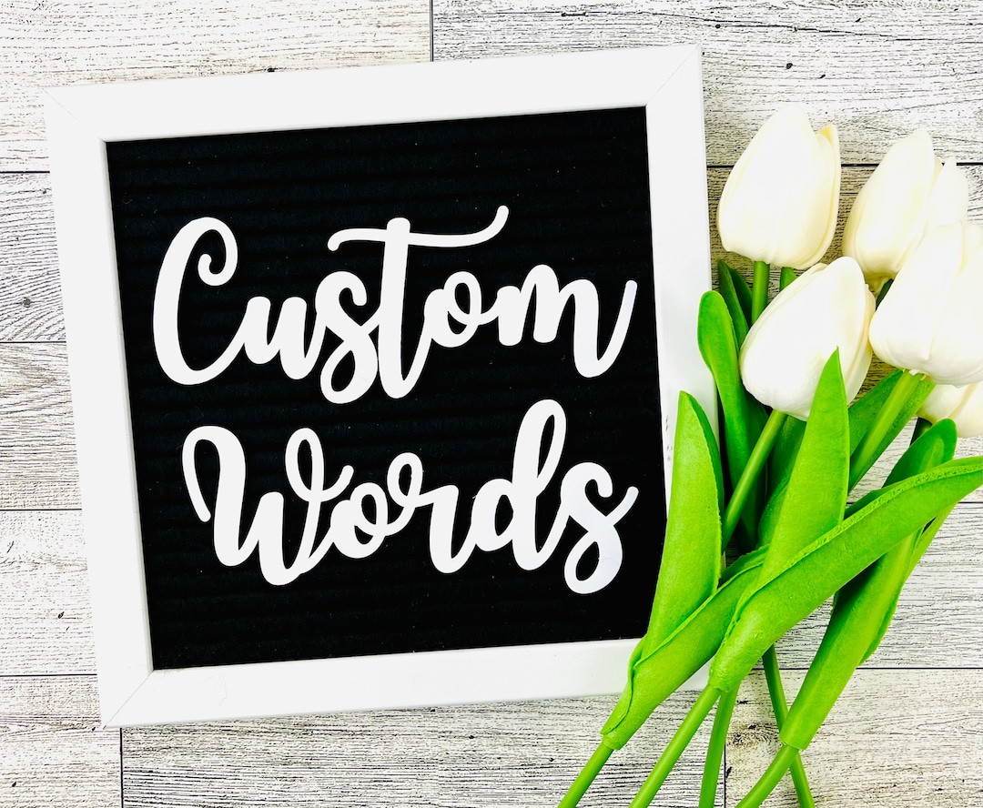 Custom Letter Board Words, Personalized Script Names, Felt Board ...