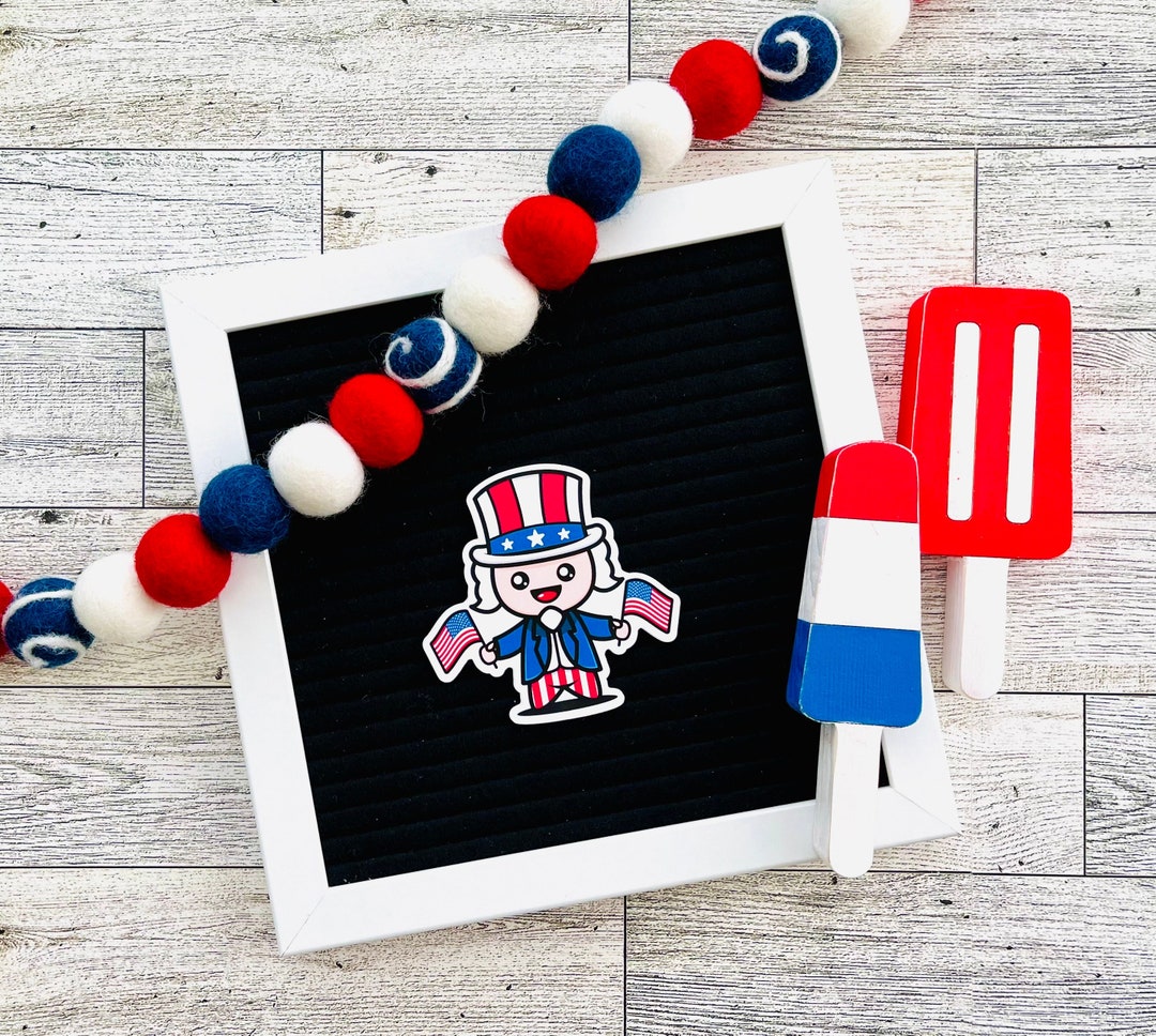 Letter Board Uncle Sam, Fourth of July Felt Board Decor, USA, America ...