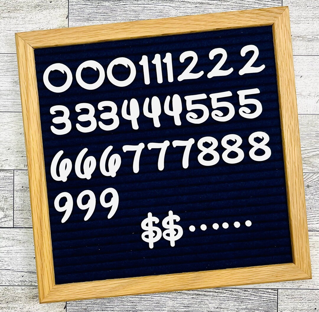 Enchanted Number Set Letterboard Numbers Feltboard - Etsy
