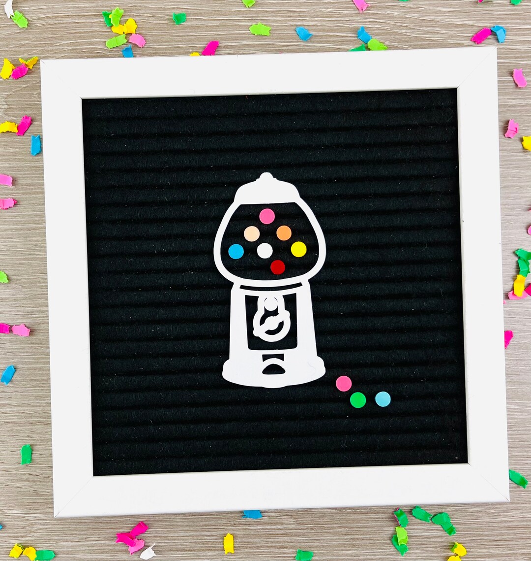 Letter Board Gumball Machine, Mini Felt Board Decor, Message Board Fun ...