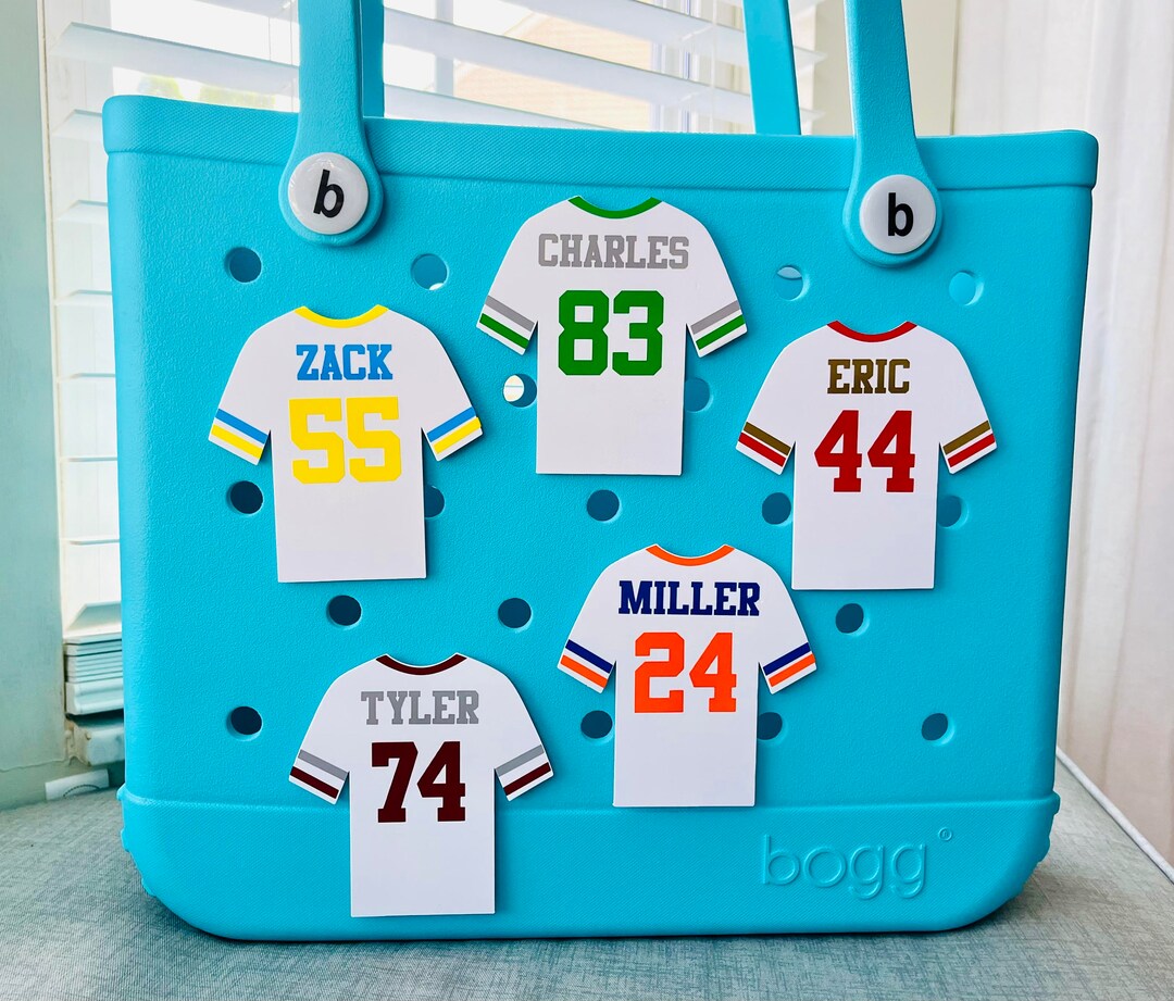 Custom Football Jersey Bogg Bits, Personalized Sports Charms for Bogg ...