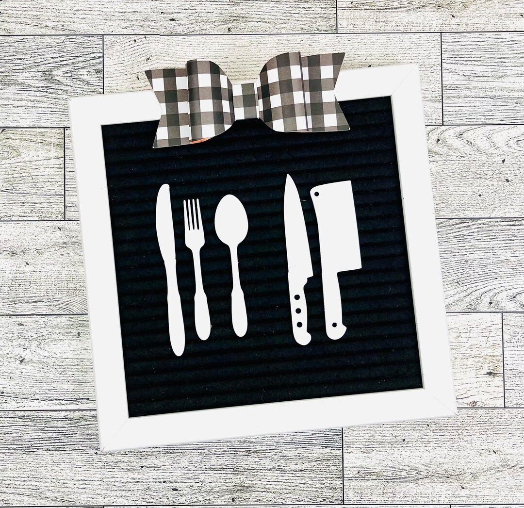 Utensil Set for Letter Boards, Plastic Flat Wear Set, Felt Board ...