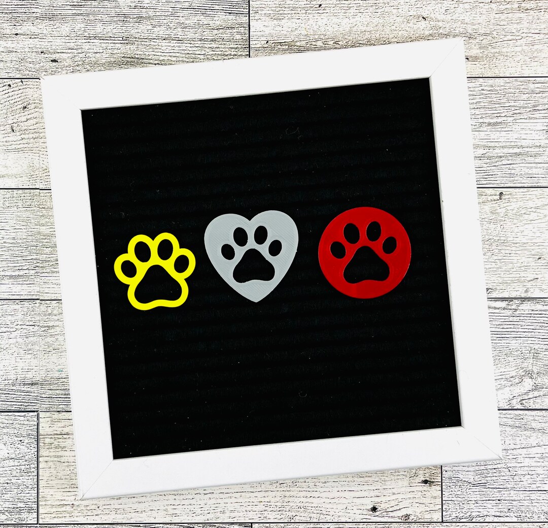 Dog Paws for Letter Boards, Pet Lover Gift, Felt Board New Puppy Sign ...