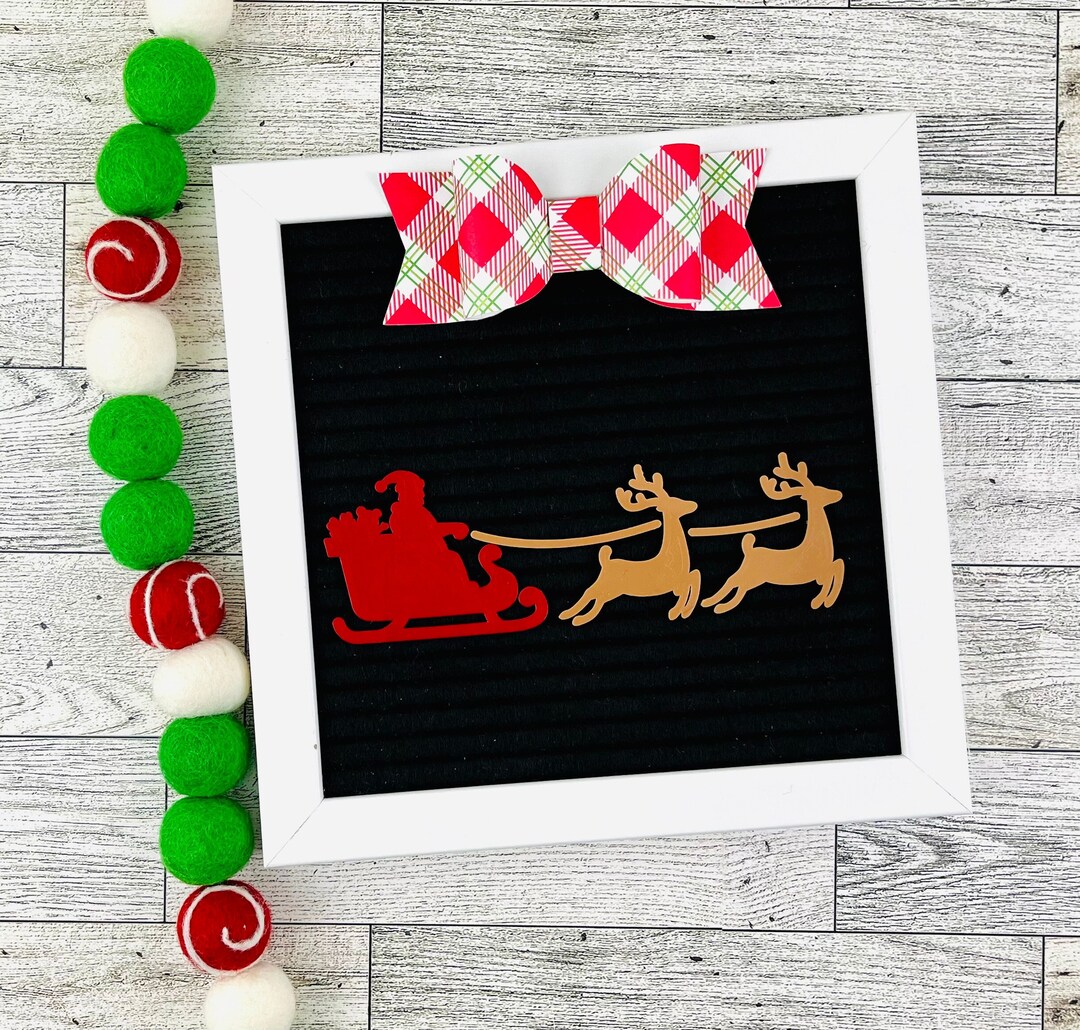 Santa and Reindeer for Letter Boards, Christmas Felt Board Accessories ...