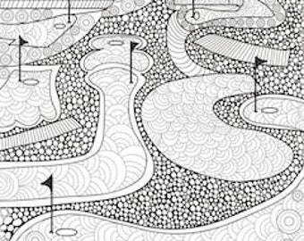 Printable Coloring Page Zentangle Camping Coloring Book | Etsy