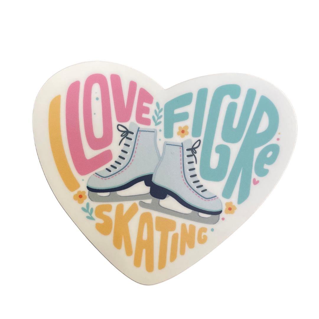 I Love Figure Skating figure Skating Sticker, Skate Sticker, Gifts for ...