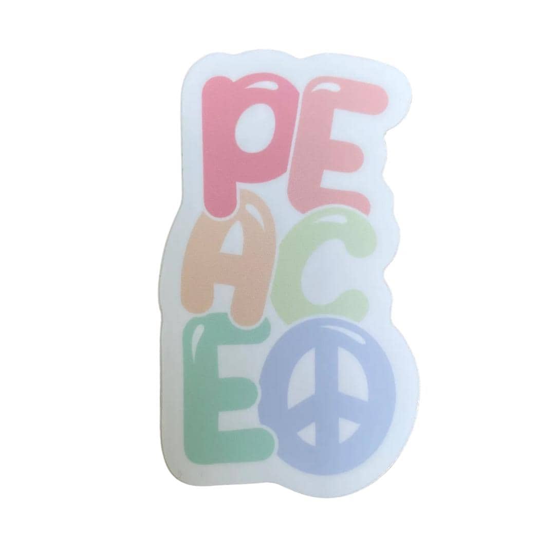 Peace Sign Vinyl Sticker: Pastel Stacking Letters - Etsy