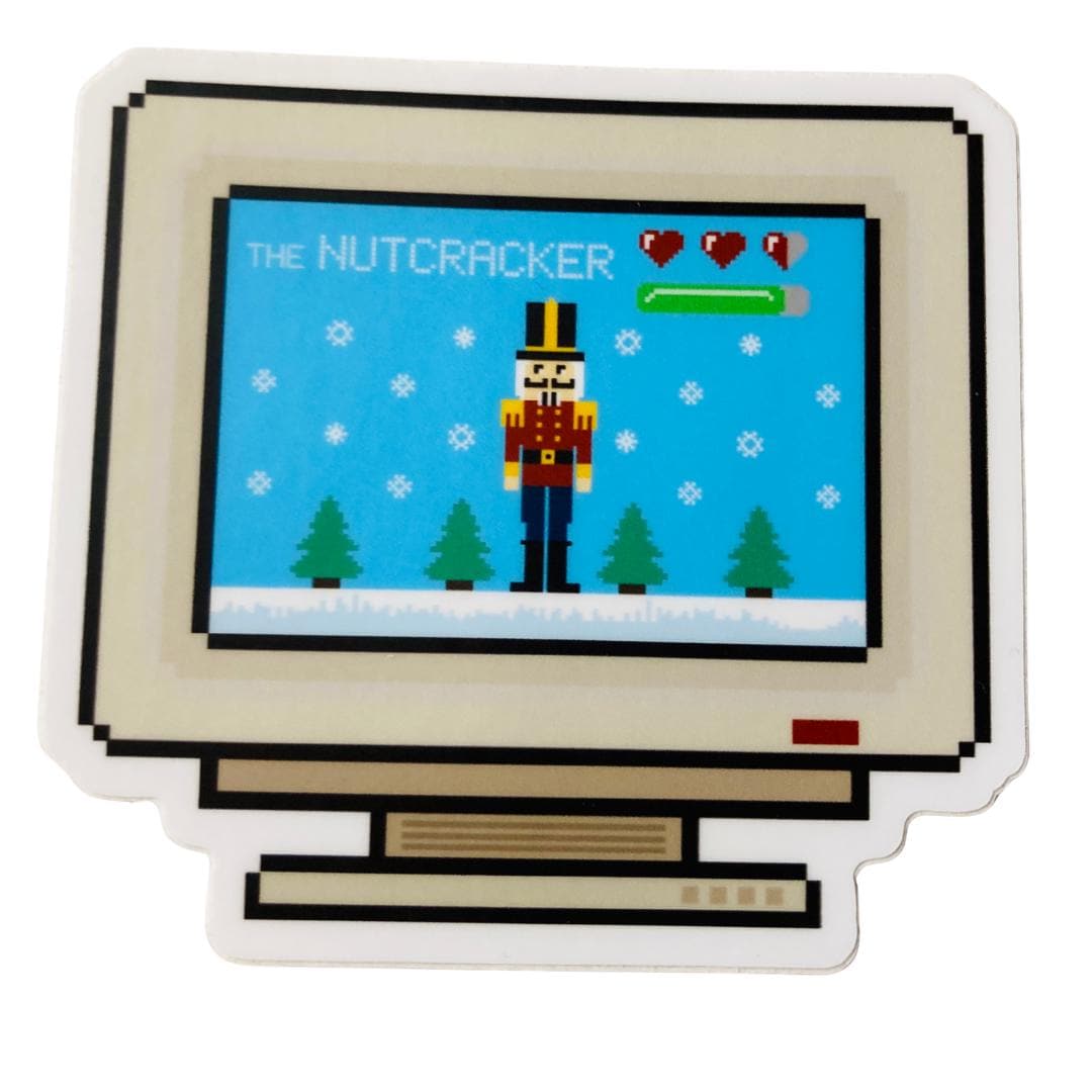 Nutcracker Retro Gaming Sticker: Pixel Art Ballet Gift - Etsy