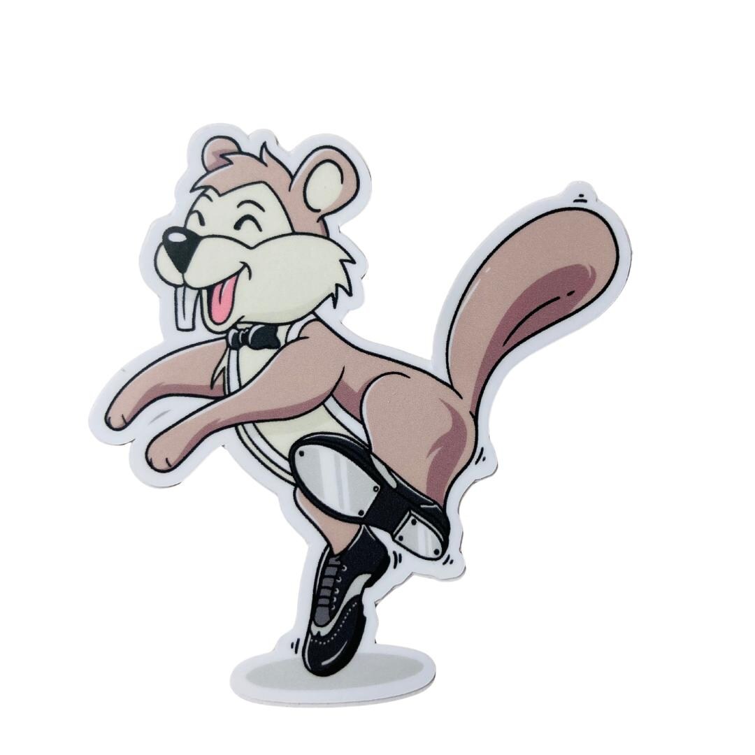 Tap Dancing Squirrel Sticker – Cute Tap Dance Animal Vinyl Decal – 3" X ...