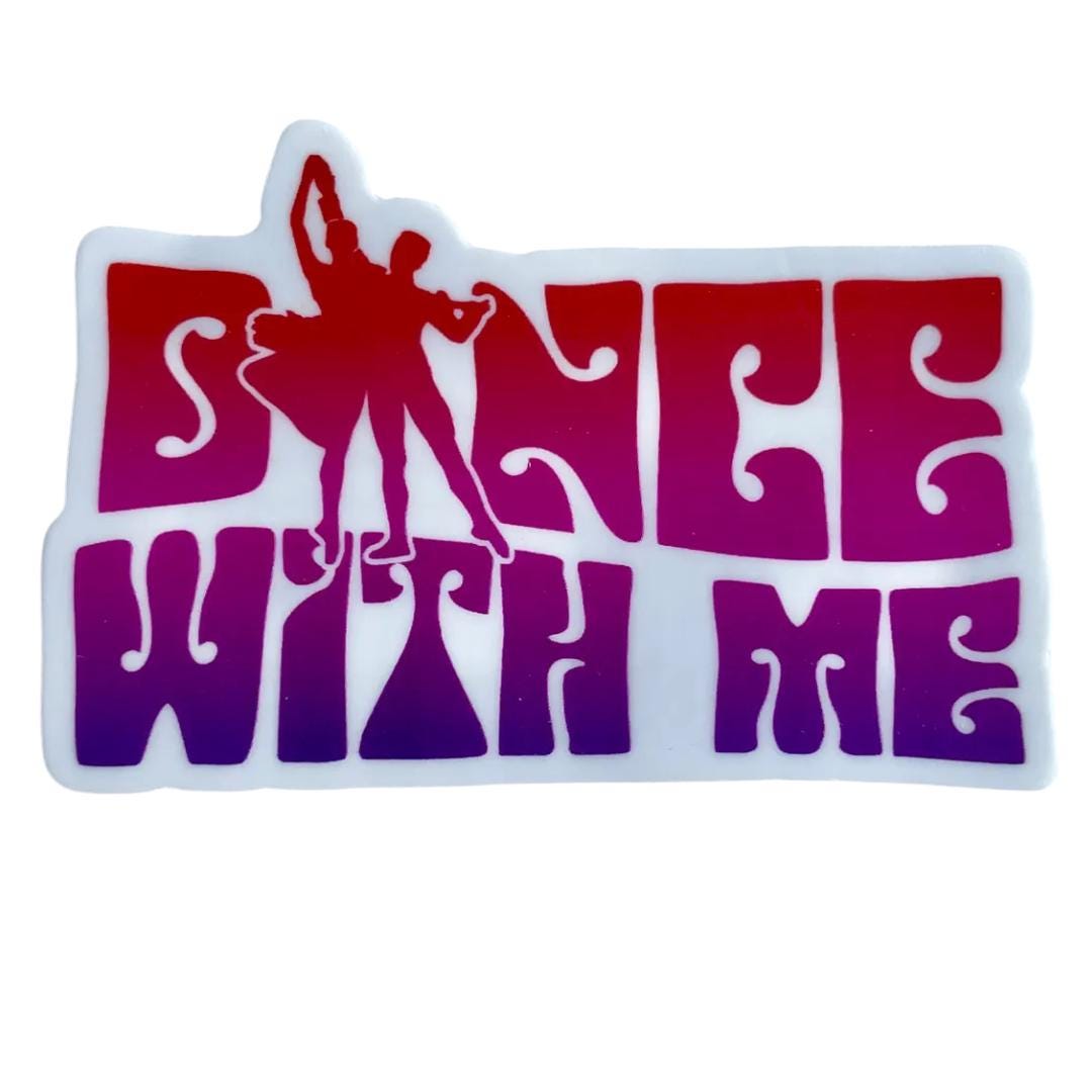 Dance With Me Vinyl Sticker | 2 Jewel Tone Valentine Color Options ...