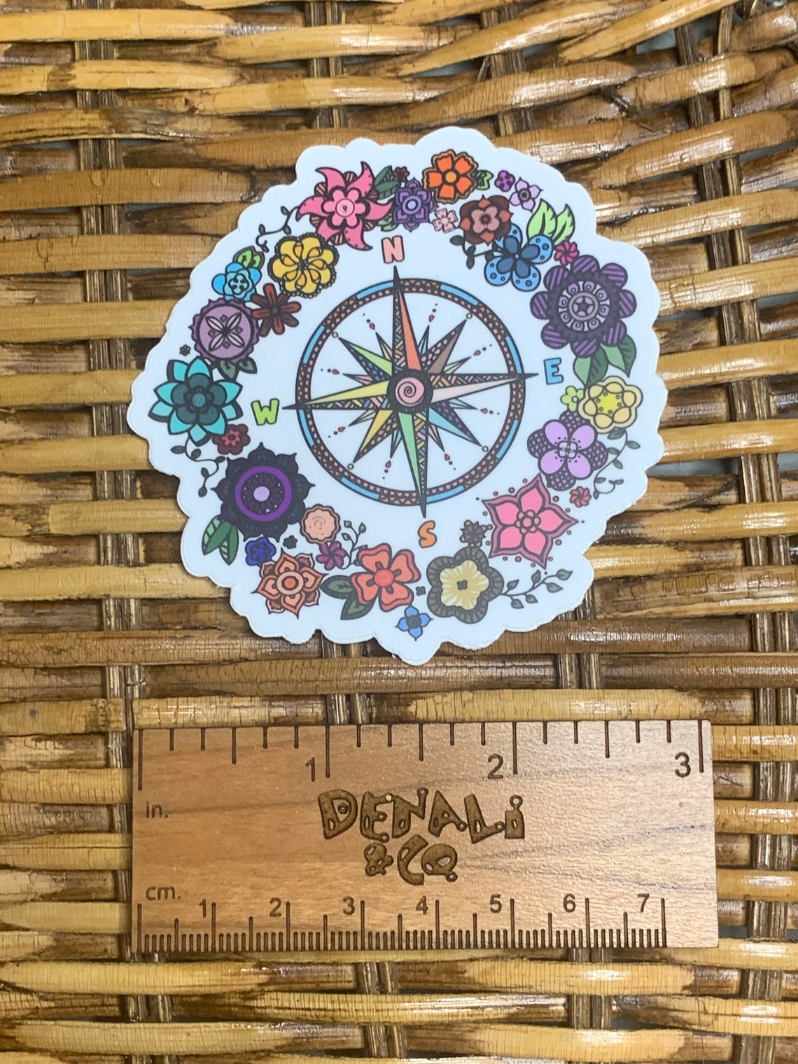 Compass Vinyl Sticker Camping Sticker Gifts for Nature - Etsy